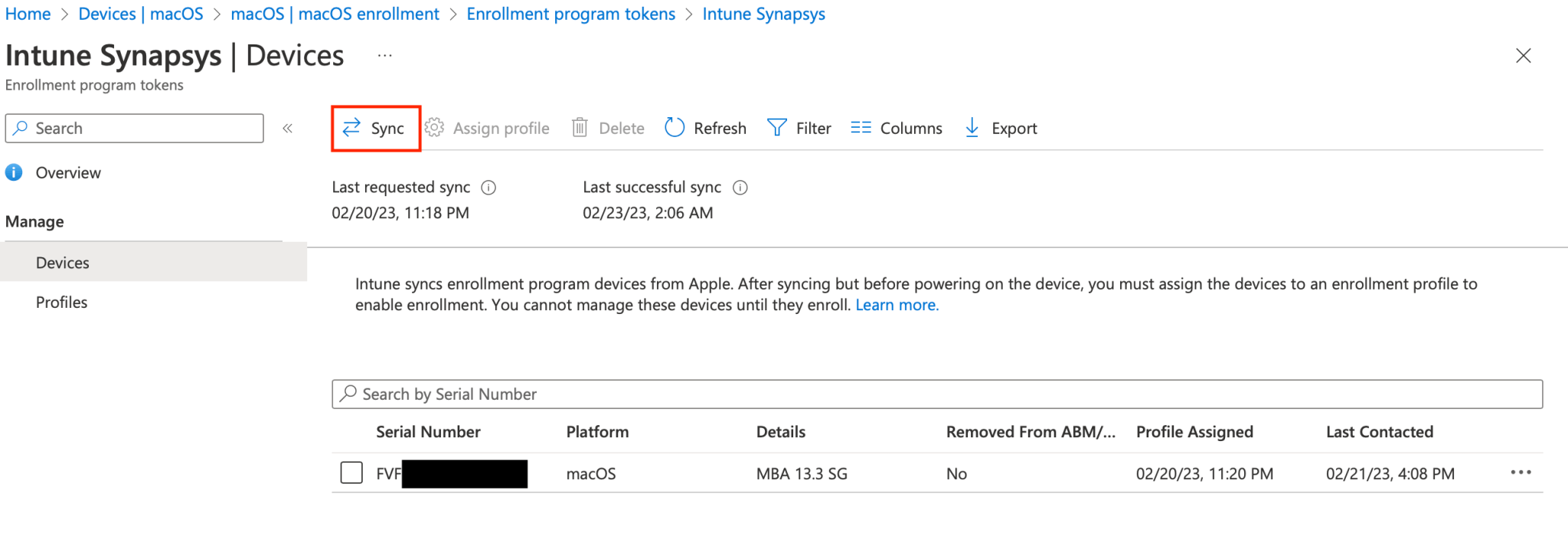 Enroll a corporate MacOS device in Intune through Apple Business ...