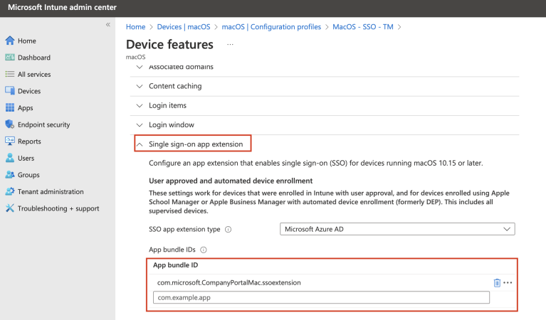 Configure SSO with Intune on corporate macOS devices – Poem to MDM