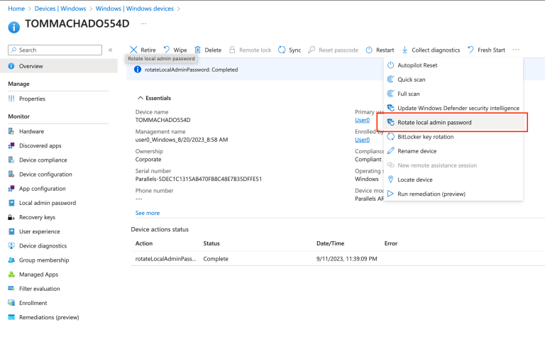 Run bulk local passwords rotations from Intune with WindowsLAPS ...